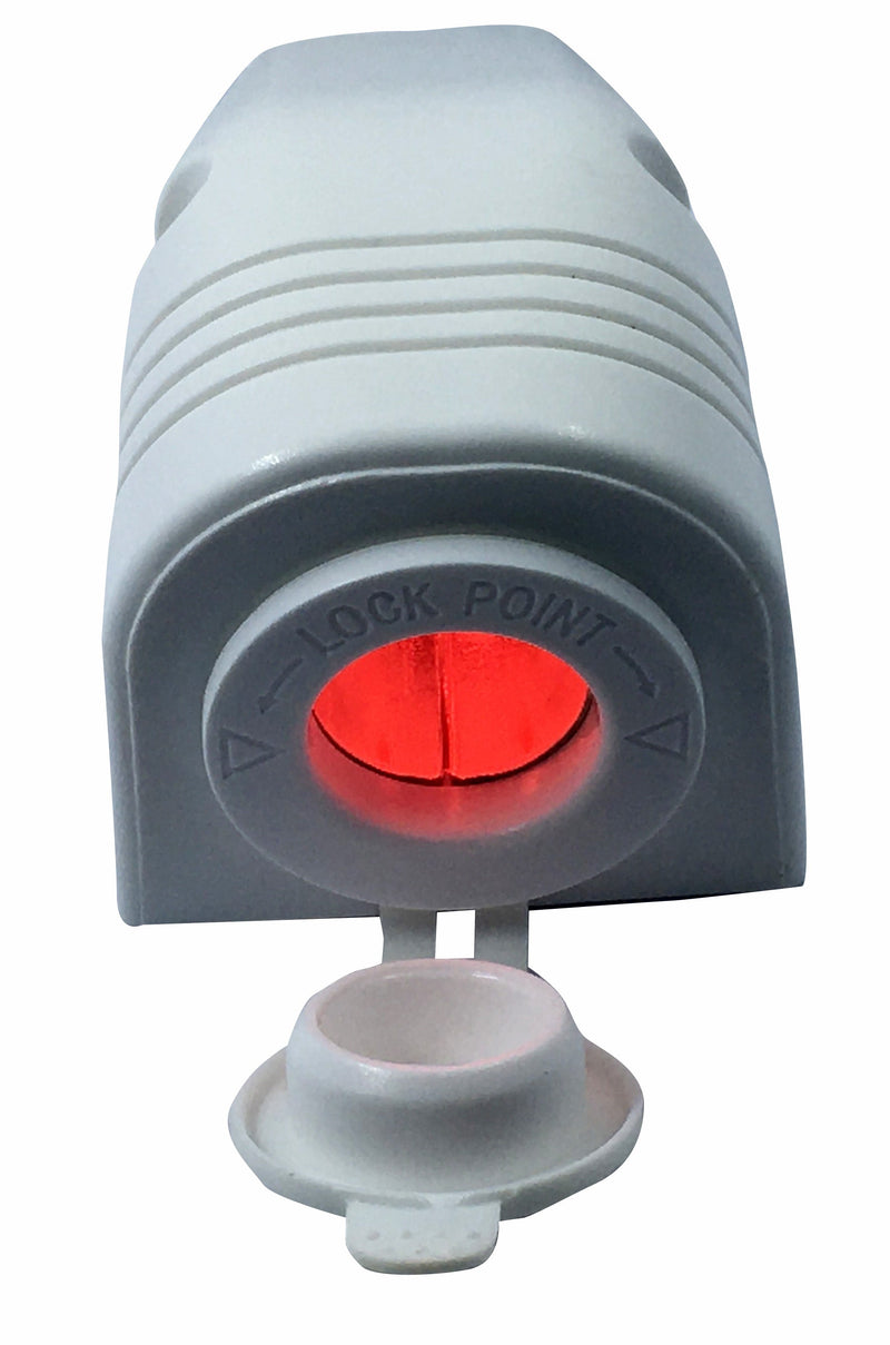 White Surface Mount Socket LED Red
