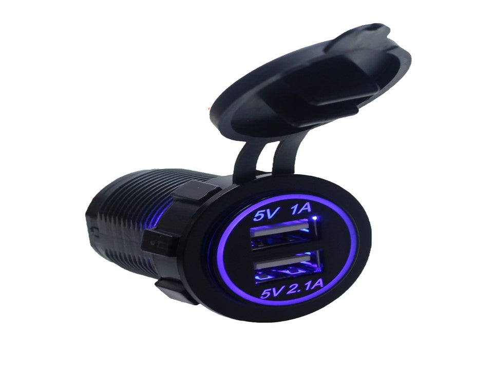 USB Charger Socket Double 3.1A with Led